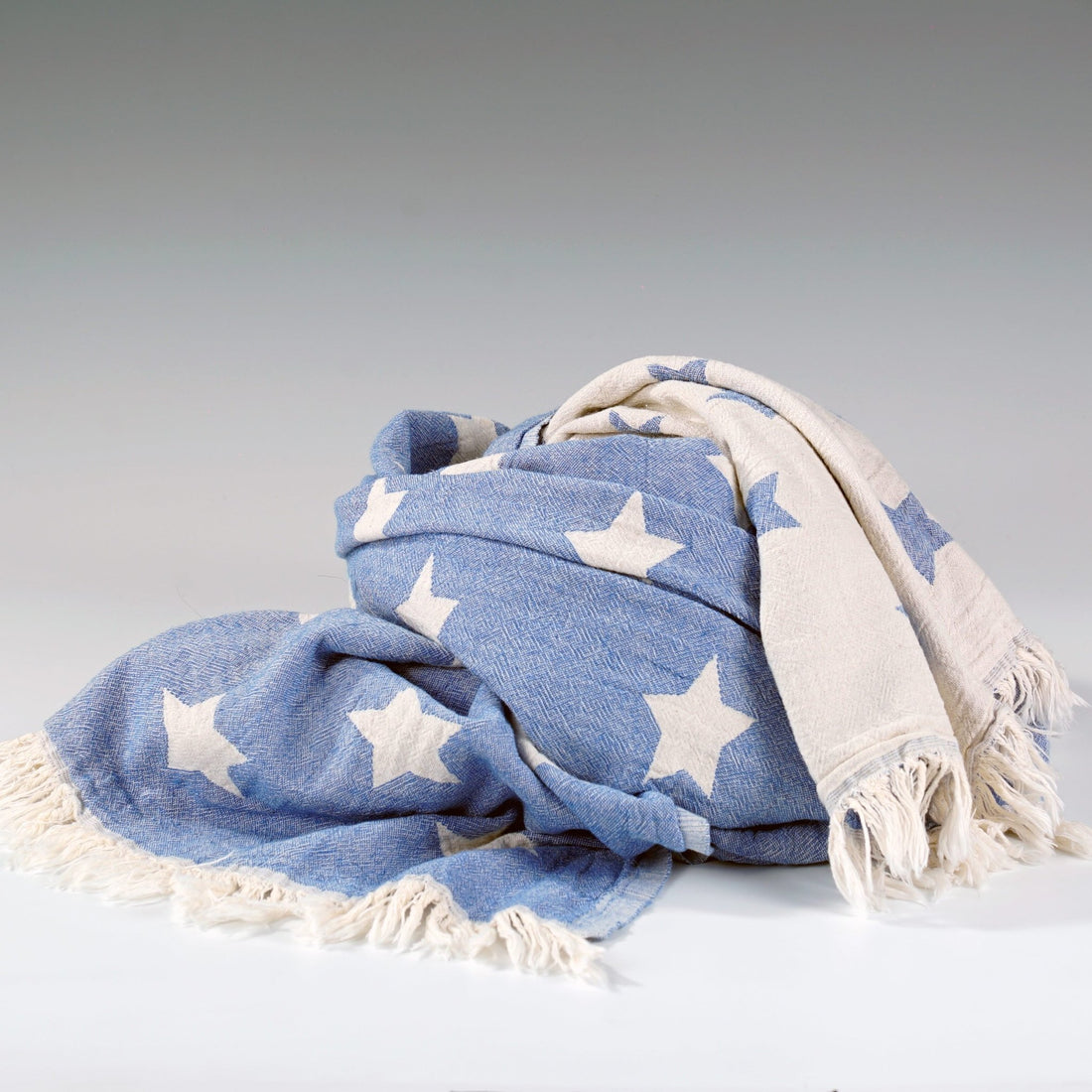 Starbright Throw Navy Blue | 100% Organic Cotton – Wildash London